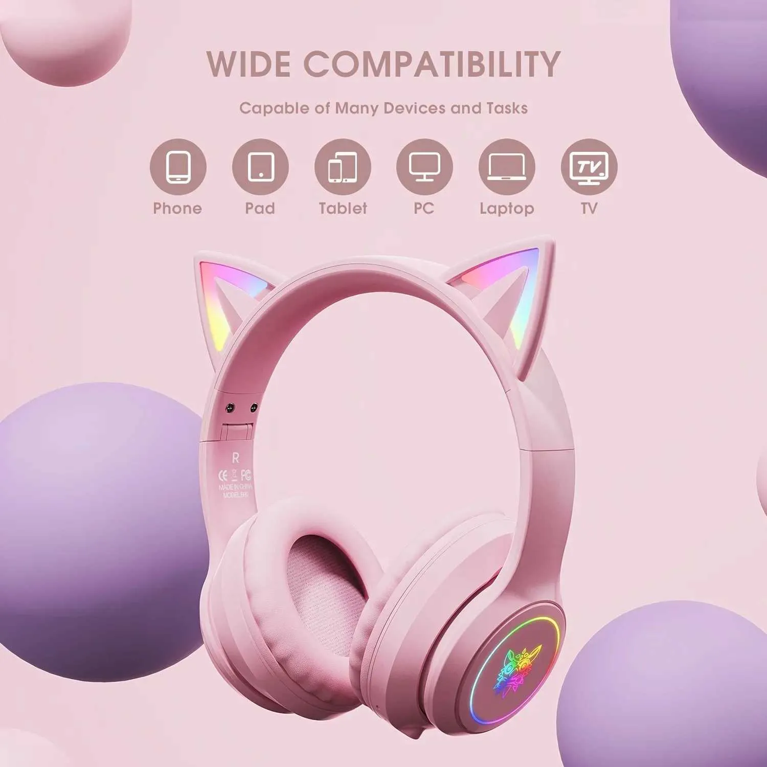 Premium Wired/Wireless Gaming Headset with Cute Cat Ears - Shop Now ...