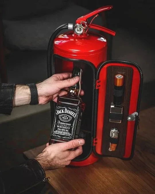 Fire Extinguisher Mini Bar Novelty Wine Storage Box Year Birthday Gift ...