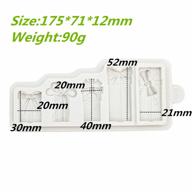 Christmas Gift Box Silicone Mold Resin Kitchen Baking Tool Pastry ...