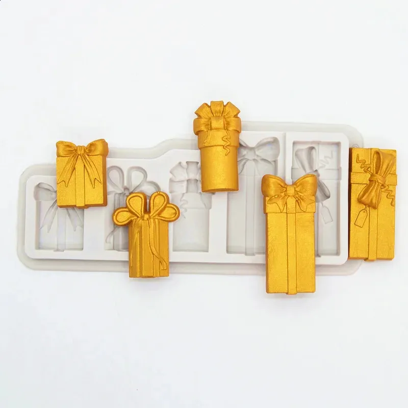 Christmas Gift Box Silicone Mold Resin Kitchen Baking Tool Pastry ...