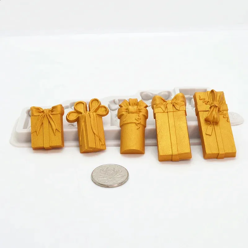 Christmas Gift Box Silicone Mold Resin Kitchen Baking Tool Pastry ...