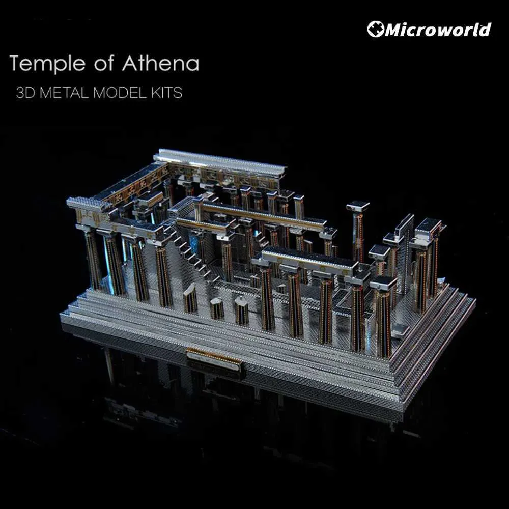 3D Metal Puzzle Temple Of Athena DIY Laser Cut Building Kit, Adult ...
