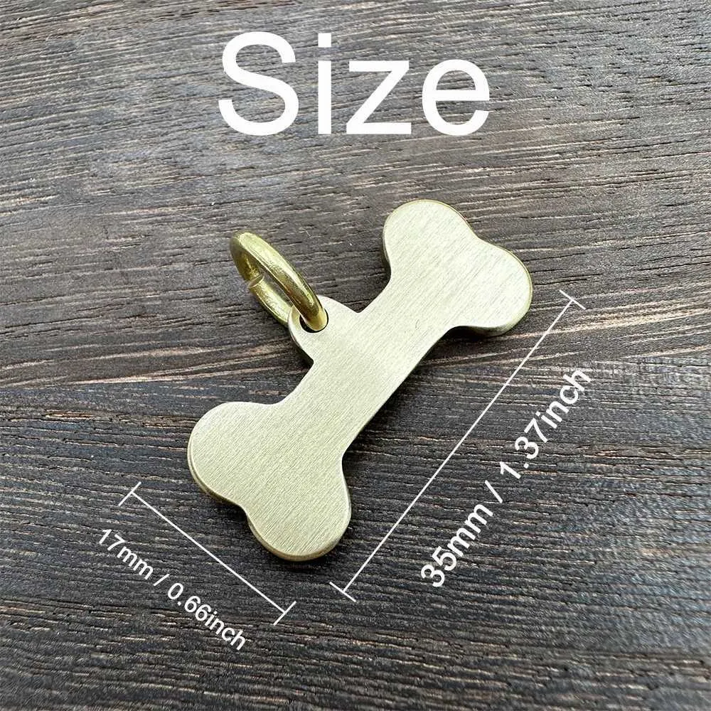 Personalized Solid Brass Dog Tag - Engraved Pet ID Tag for Dogs ...