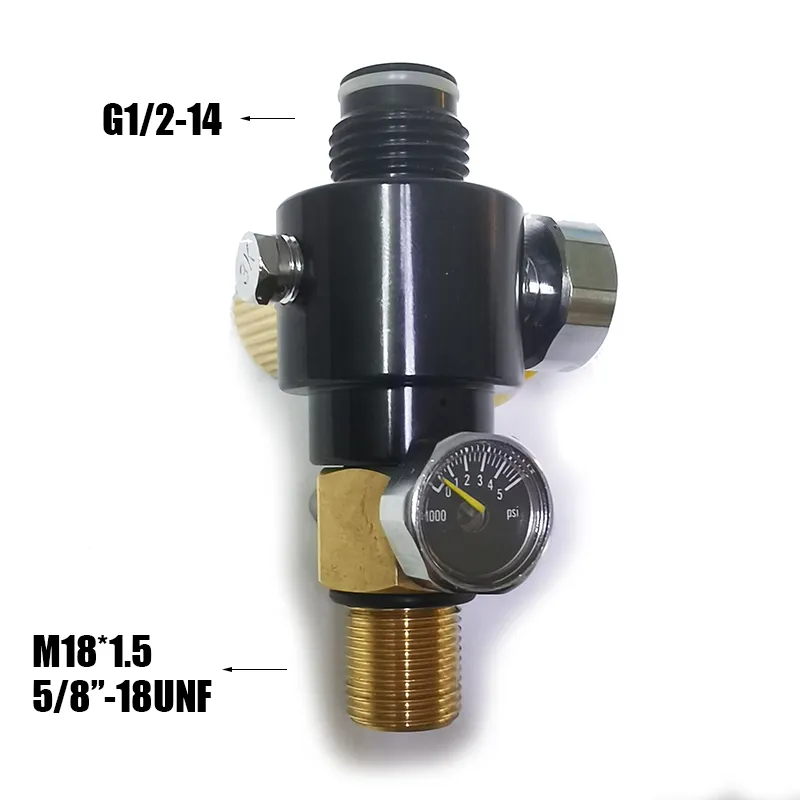 Adjustable HPA compressed tank Cylinder Regulator with Pin Valve ...