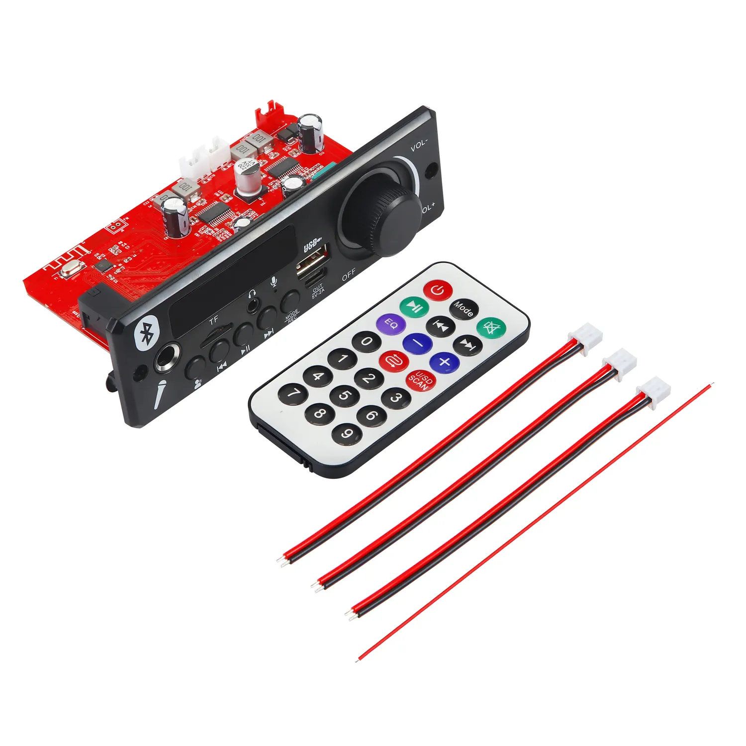 Bluetooth MP3 Decoder Board: 2x80W Audio Amplifier With USB, AUX, FM ...
