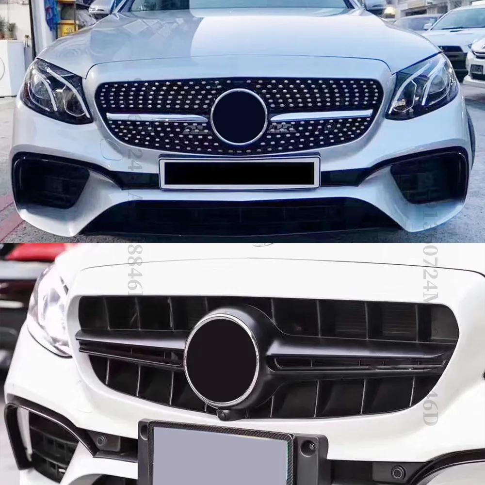 DHgate.com:Gloss Black Diamond E63 Style Front Bumper Hood Grille Grill ...