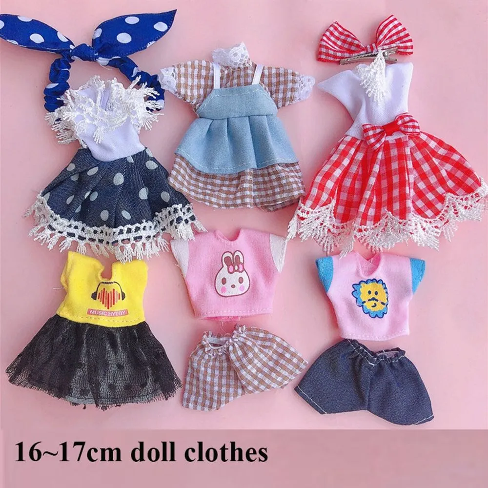 Duck Themed Doll Wardrobe 15-17cm LABUBU Graffiti Overalls Outfit ...