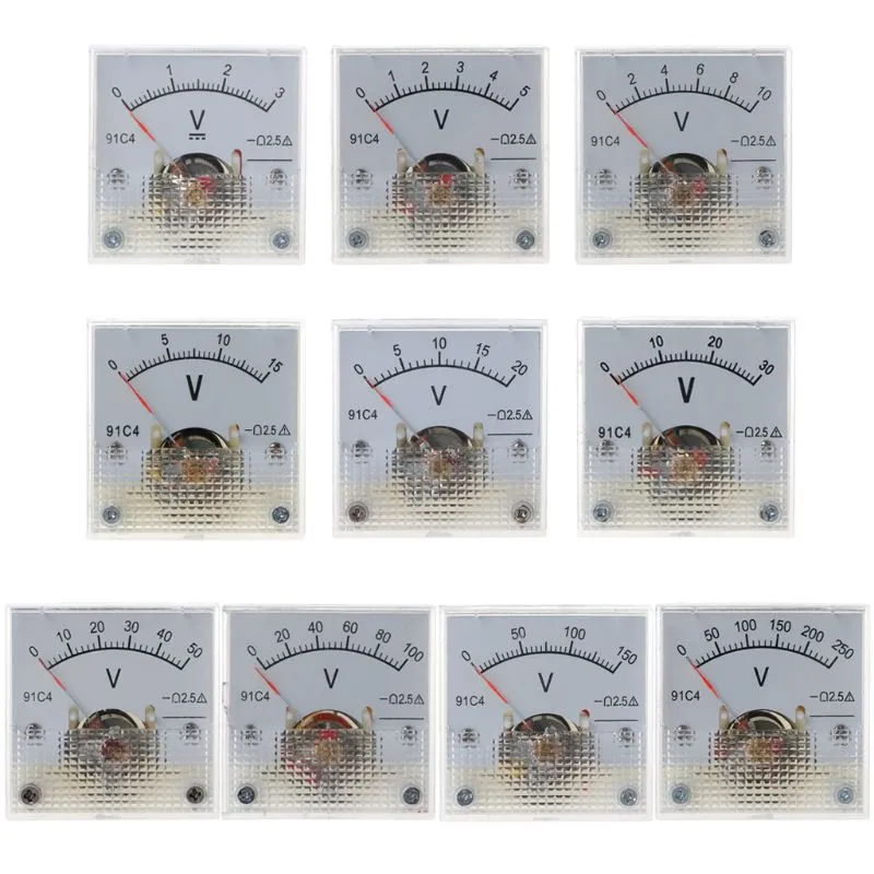 DC Voltmeter Analog Panel Meter - Precise Voltage Measurement, 3-250V ...