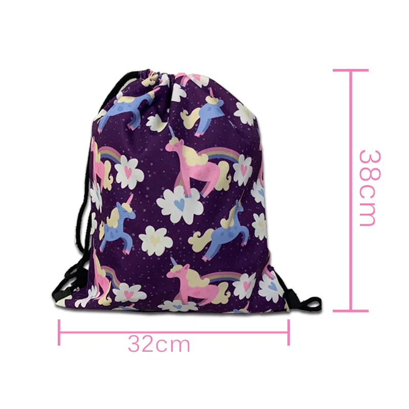 Kawaii Sea Otters Axolotl String Backpack Drawstring Bag For Travel ...