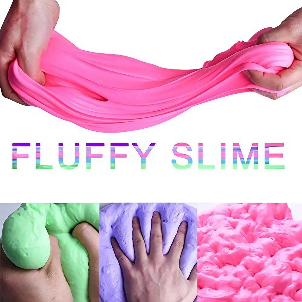 30g Hand Gum playdough cutters with Fluffy Slime Floam Slide Charms ...
