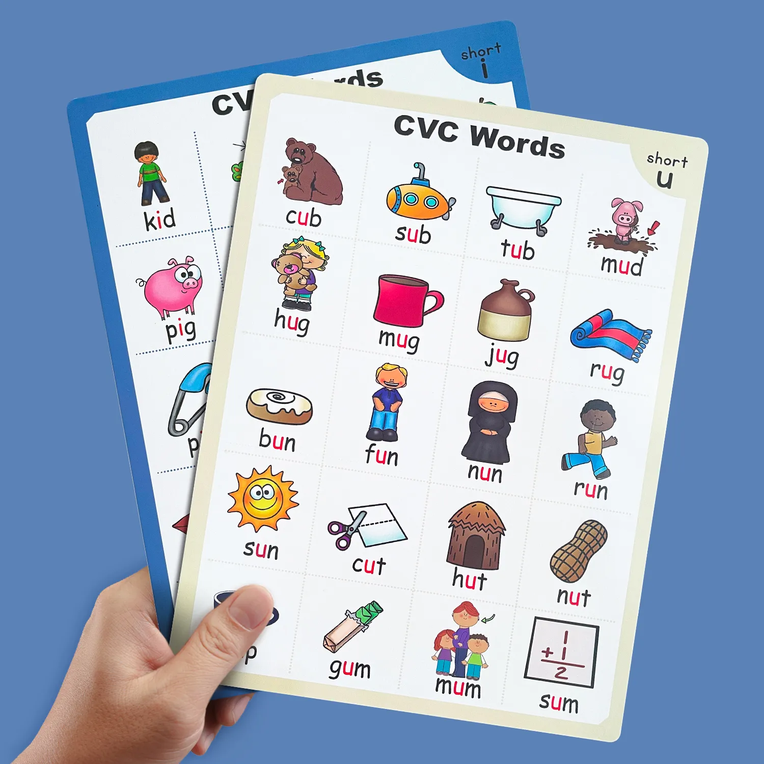 Montessori Education Toys: Colorful CVC Word Flashcards For Early ...