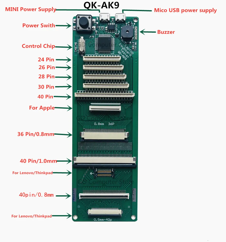 QK-AK9/AK12 Laptop keyboard checker online with USB Interface and Cable ...