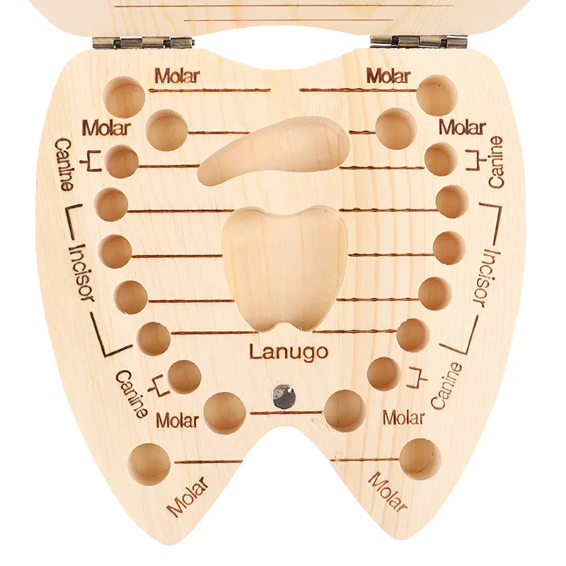 Engraved Wooden Tooth Fairy Box Personalized Keepsake For First Tooth ...