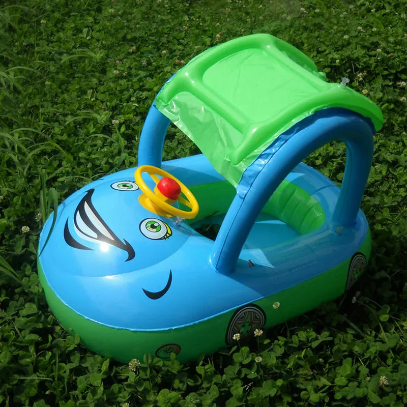 DHgate.com:2024Baby Pool Float with Sunshade, Inflatable Swim Rings for ...