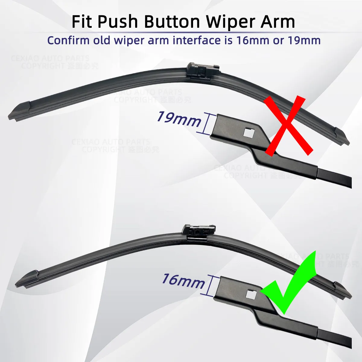 Soft Rubber Windscreen Wipers for Audi A6 C7 2011-2018, Set of 3 Blades ...
