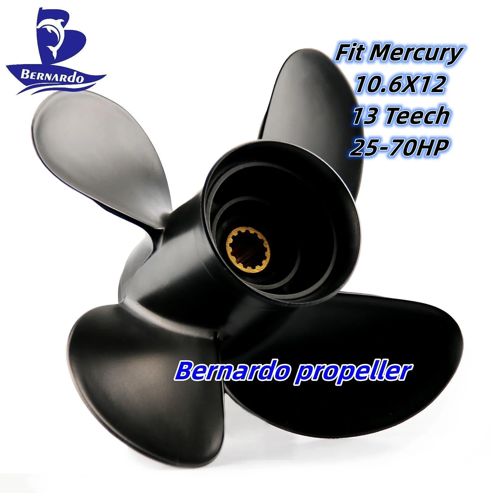 DHgate.com:6x12 4-Blade Aluminum Boat Propeller for Mercury 25-70 HP ...