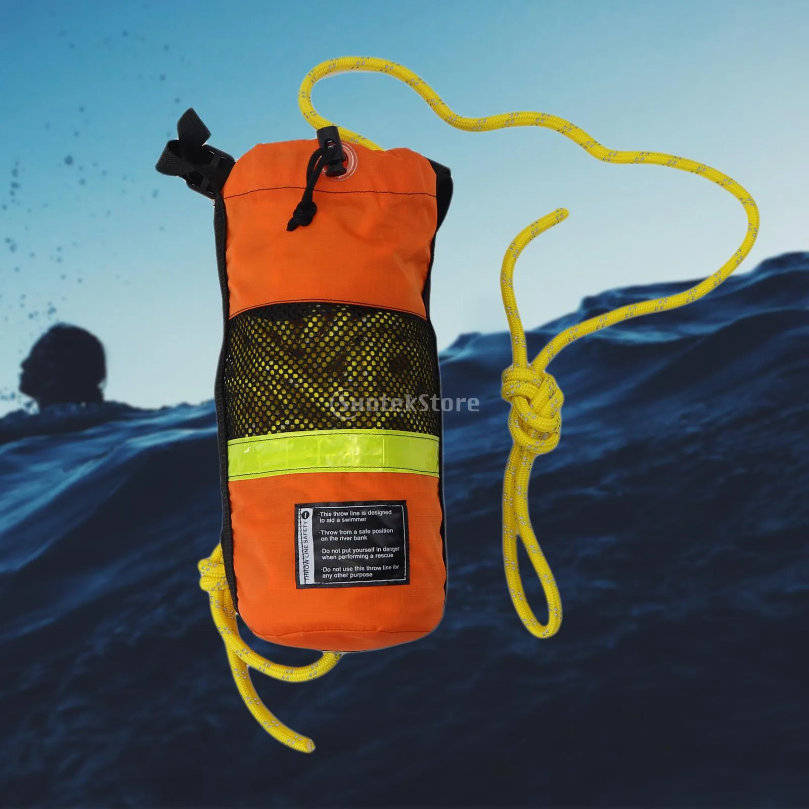 High Visibility Floating Rescue Throw Rope Durable Polypropylene Water ...