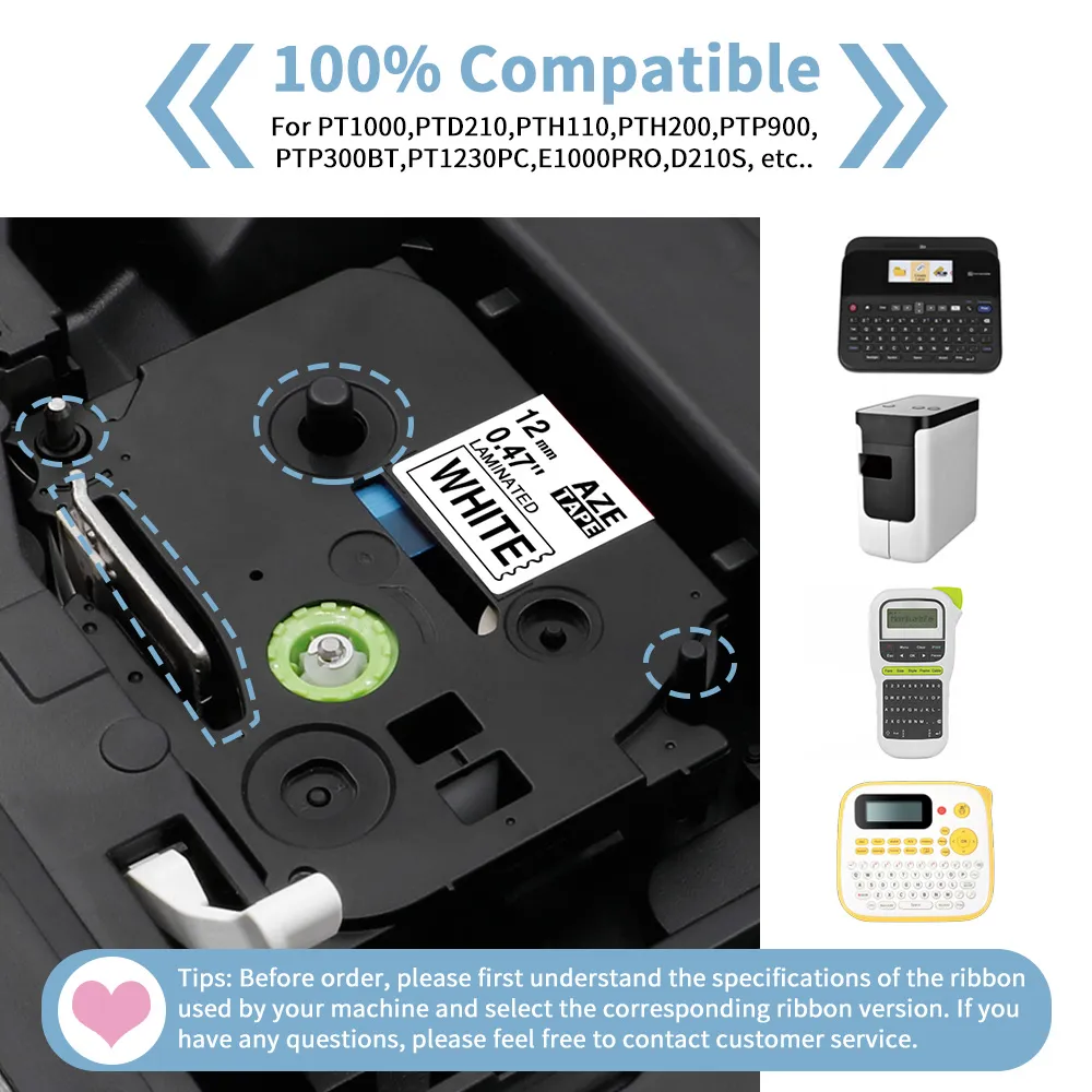 Brother P-Touch Label Tape: Durable Adhesive Laminated Ribbons for H110 ...