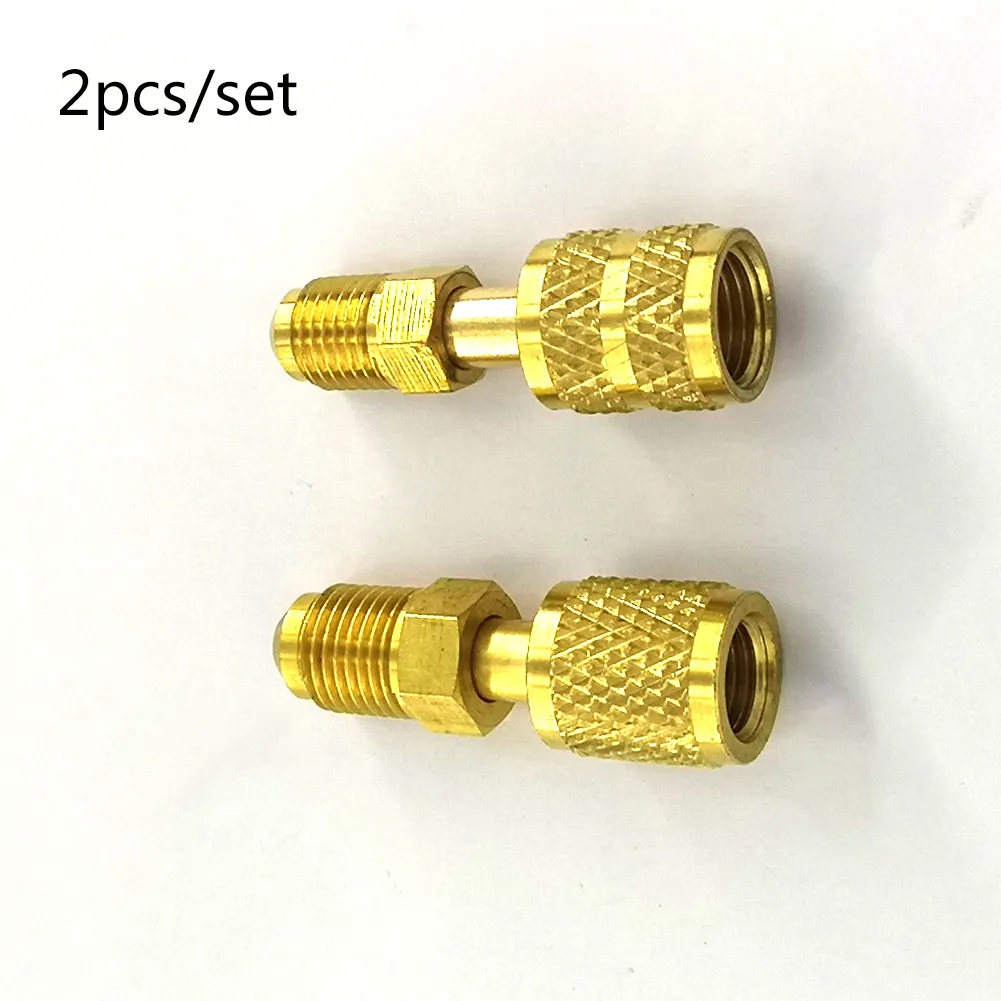 DHgate.com:2-Pack Brass Refrigerant Charging Hose Adapter Liquid Safety ...
