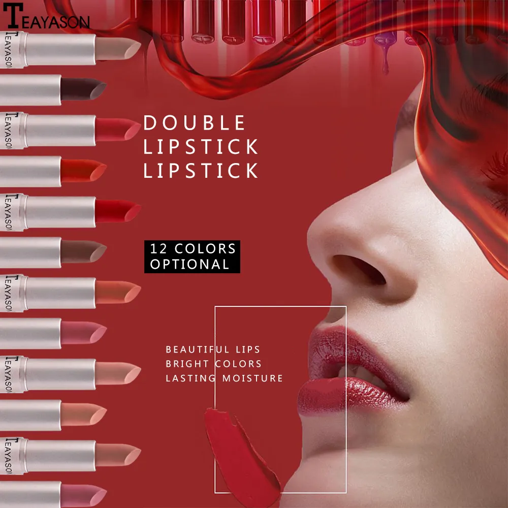 Double-Sided Matte Liquid Lipstick - Waterproof & Long-Lasting 2-in-1 ...