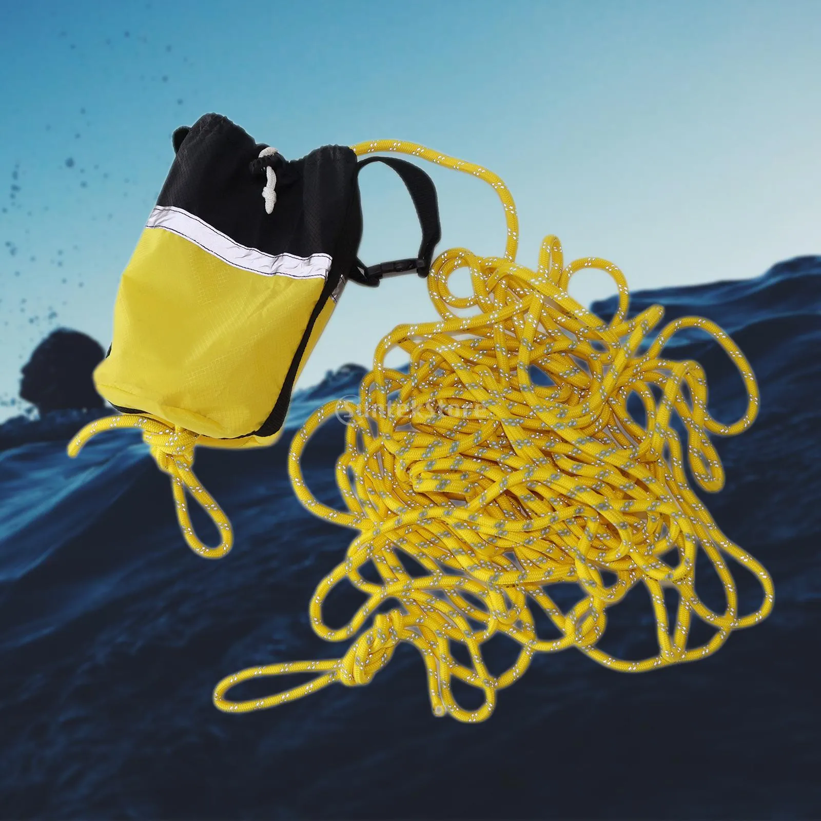 High Visibility Floating Rescue Throw Rope Durable Polypropylene Water ...