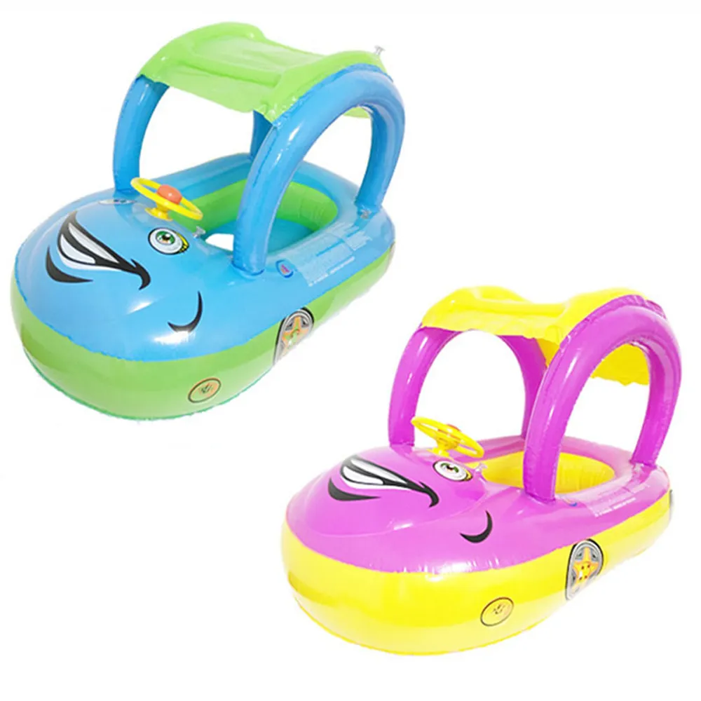 DHgate.com:2024Baby Pool Float with Sunshade, Inflatable Swim Rings for ...