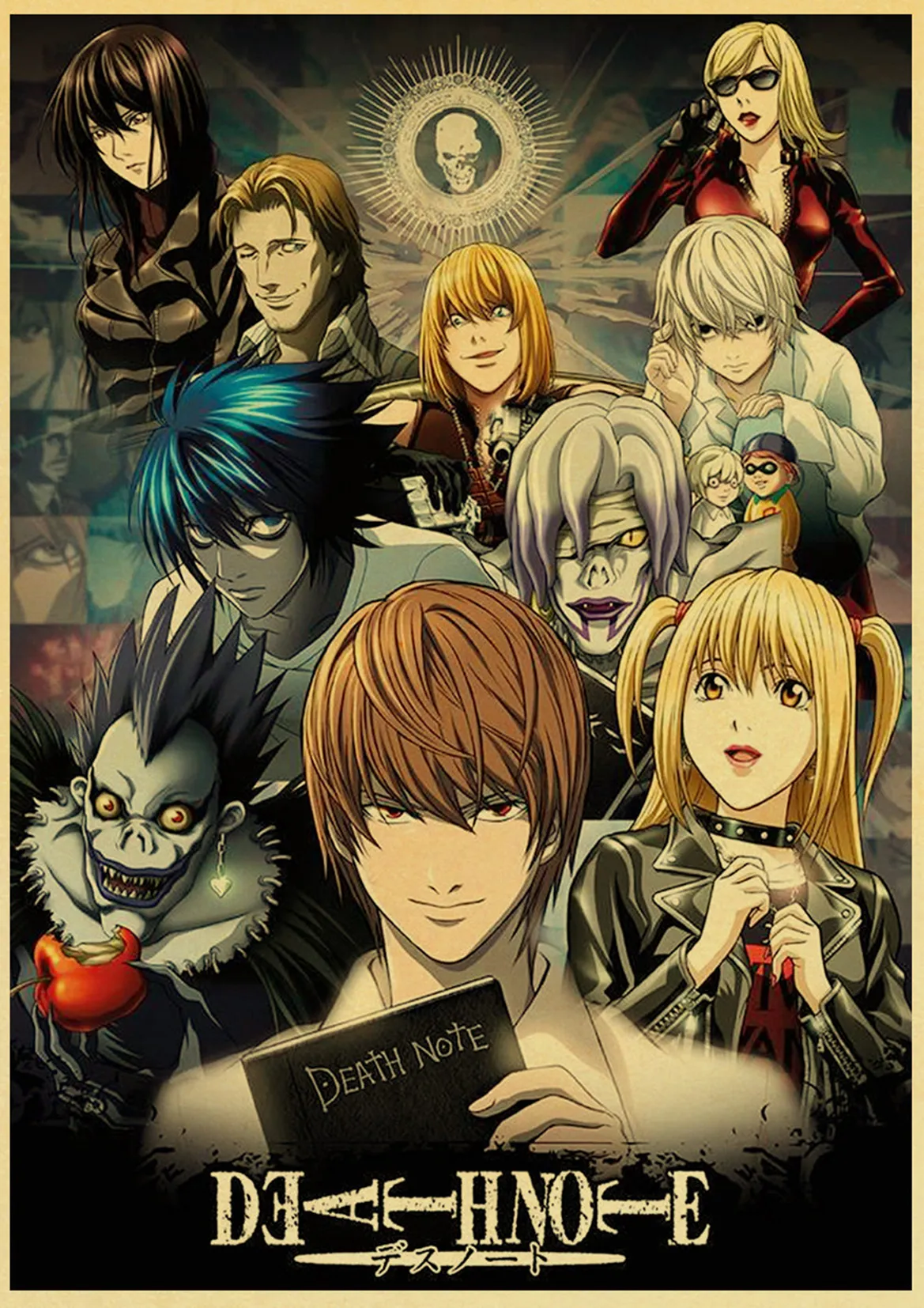 Anime Posters Retro Kraft Paper Wall Art, Plus Anime Car Stickers ...