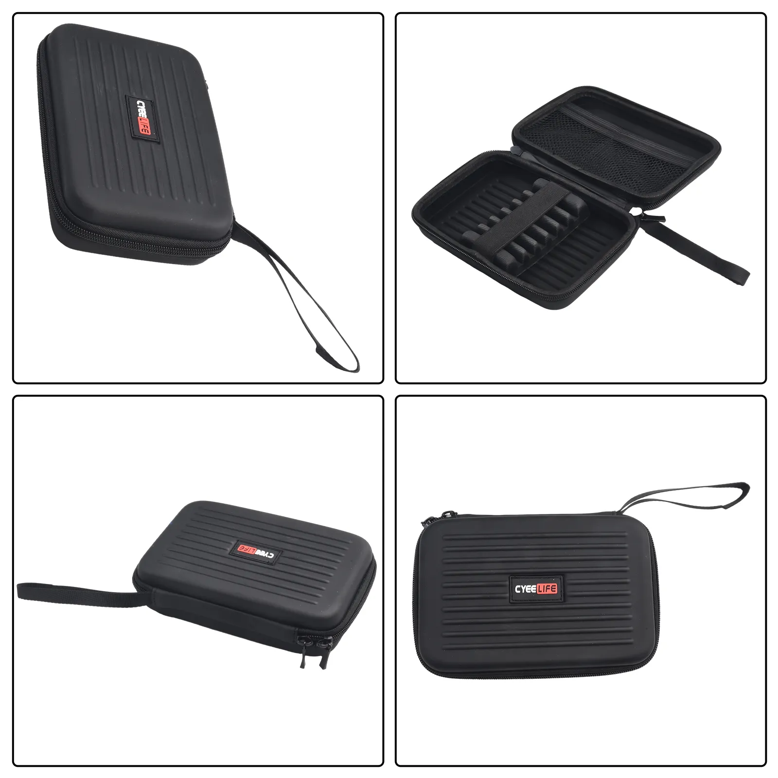 Black EVA Dart Case Bag - Portable Storage Organizer for Darts, Shafts ...