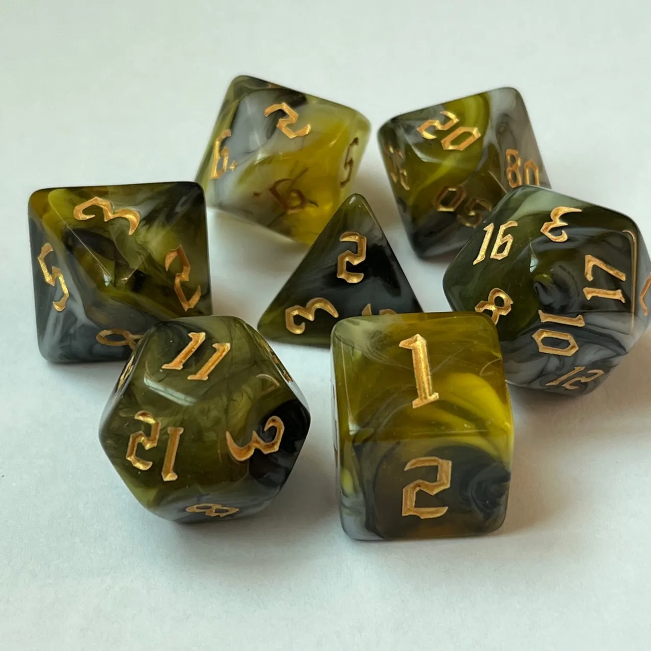 Multicolor Polyhedral Dice Set for Dungeons & Dragons and Tabletop RPG ...