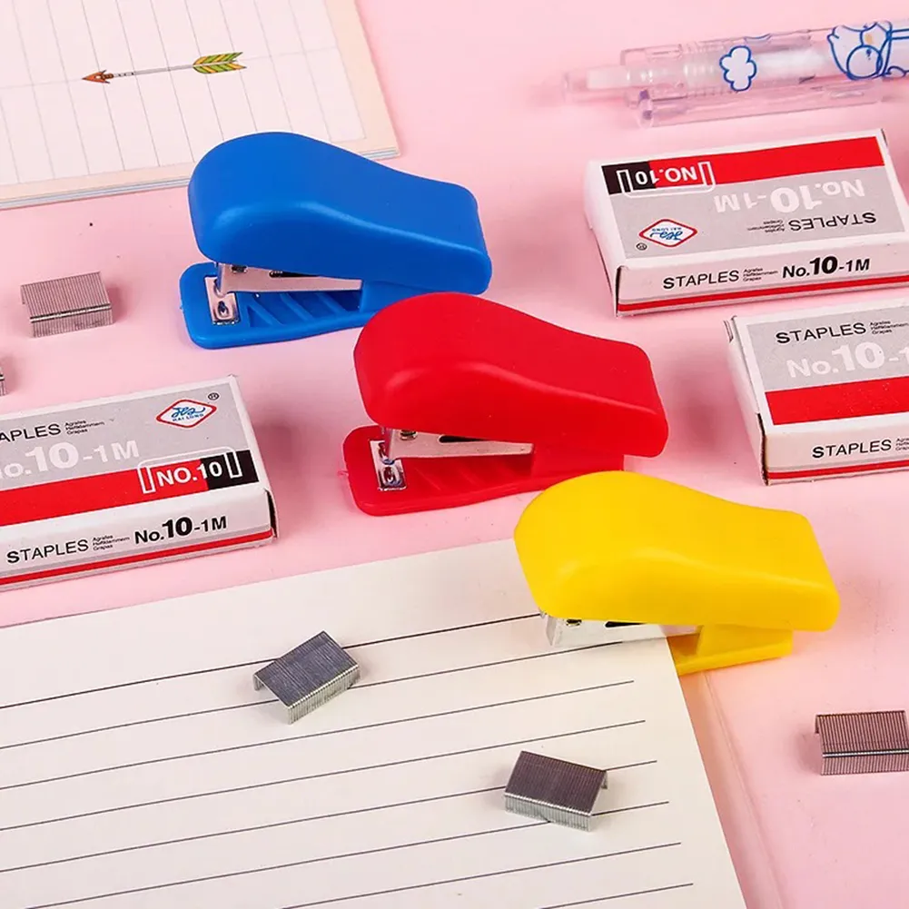 DHgate.com:Stapler Office Supplies Mini Staplers Set: Compact Desktop ...
