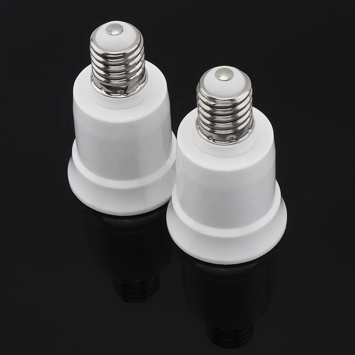 2-Pack E17 to E26 Socket Adapter: Convert Small Edison Light Bulb ...