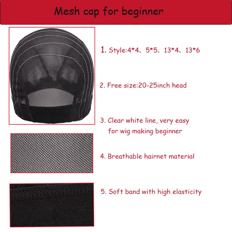 DHgate.com:DIY Wig Base Caps - 4x4 5x5 13x4 13x6 Dome Mesh Wig Caps for ...