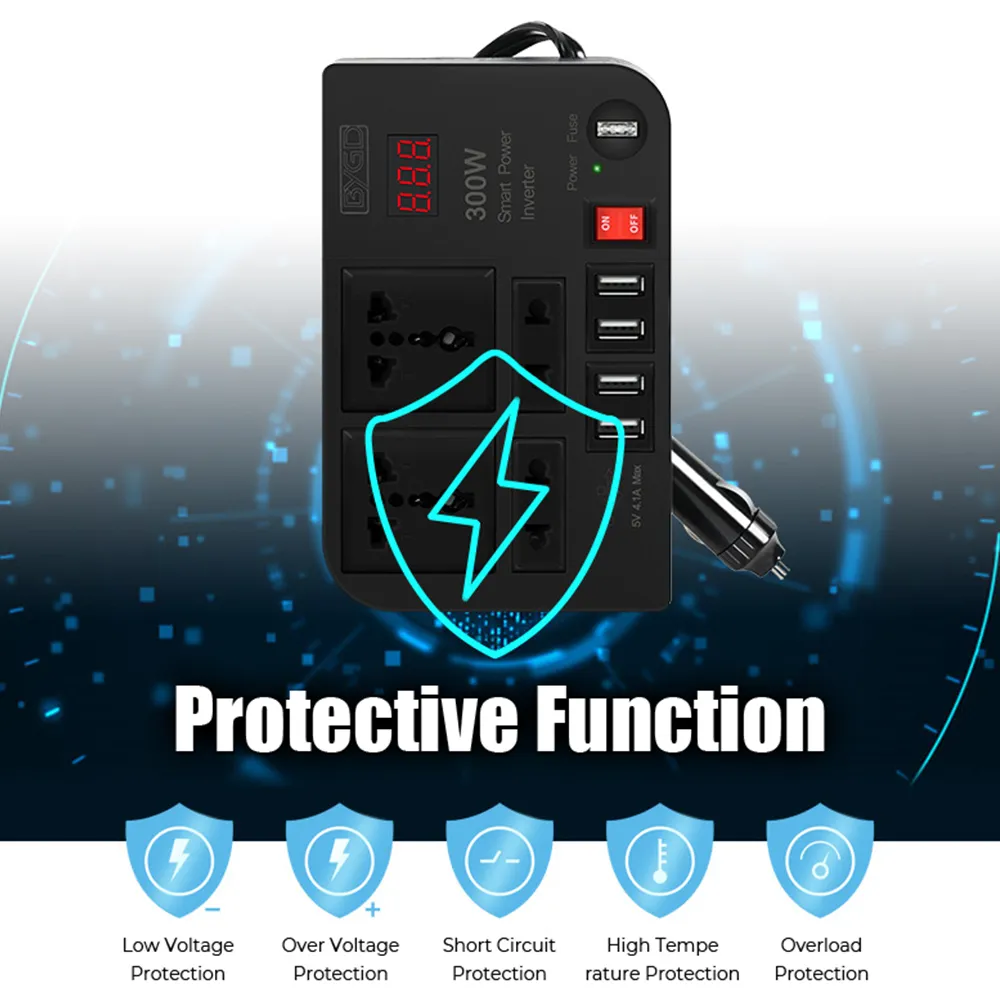 DHgate.com:Upgraded 400W Car Power Inverter DC 12V to AC 220V Outlet ...