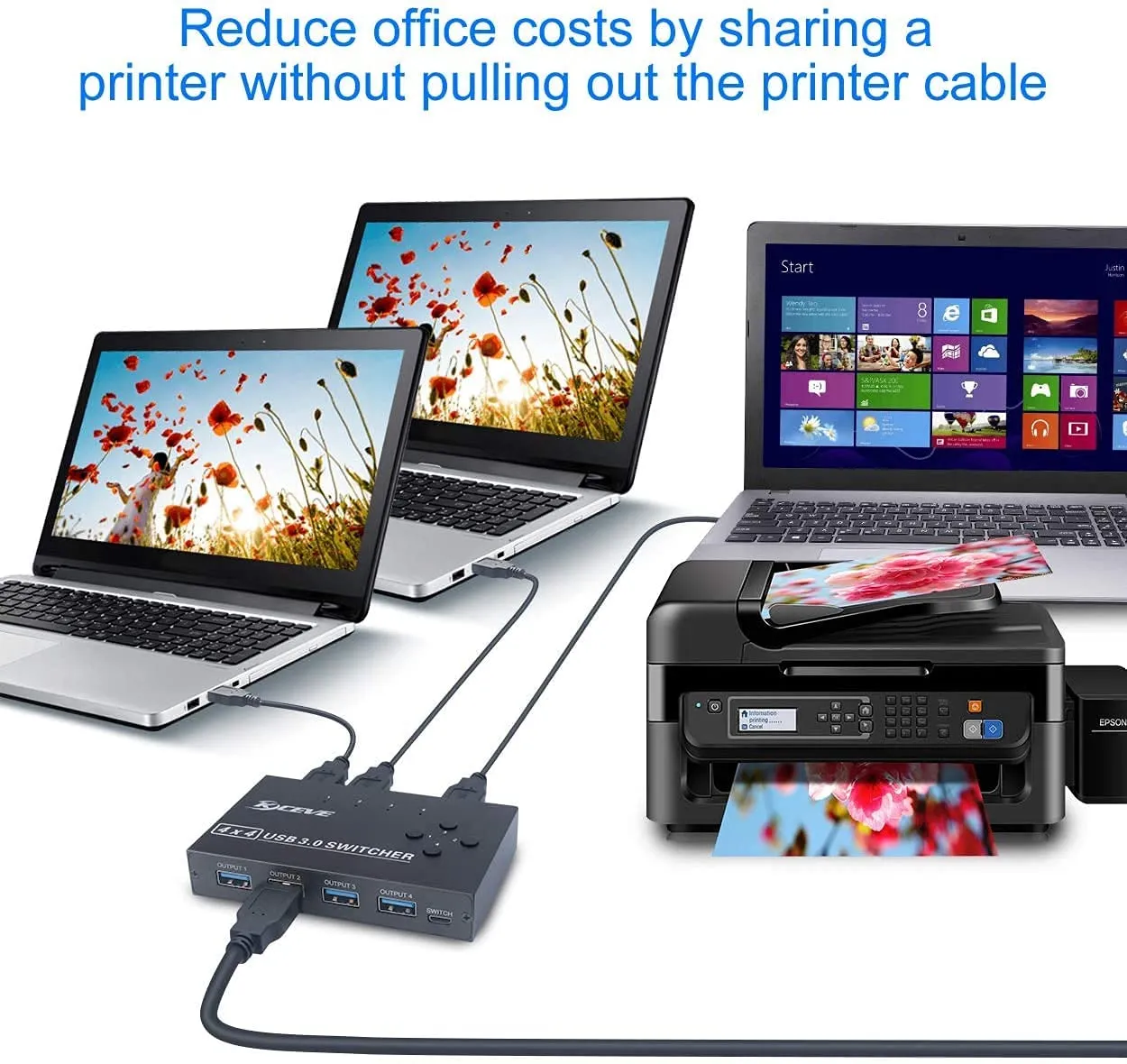 USB 3.0 KVM Switch 4 Port USB Switcher For PC... From Ddmyhome, $83.44 ...