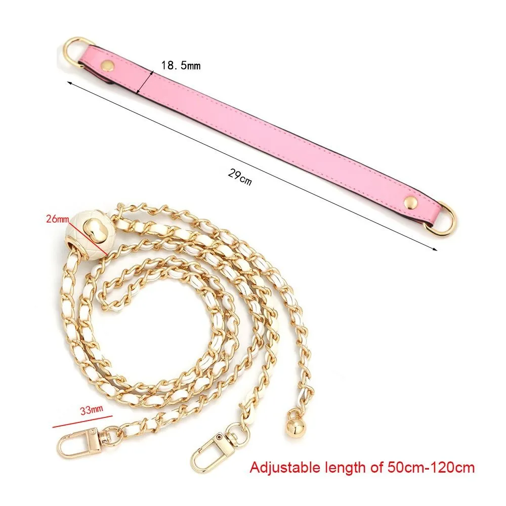 Gold Chain Bag Strap Adjustable Metal Shoulder Bag Straps With Small ...