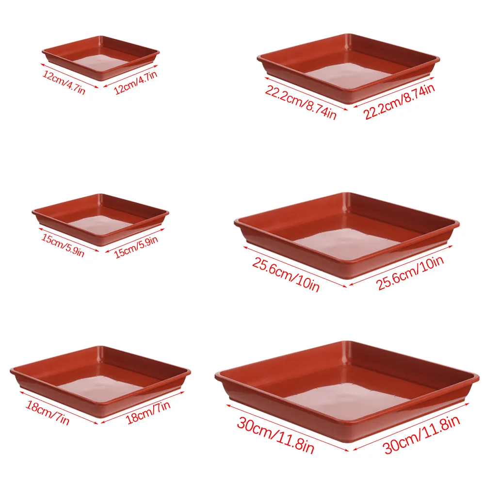Square Plastic Plant Drip Trays for Indoor & Outdoor Plants, Set of 1 ...