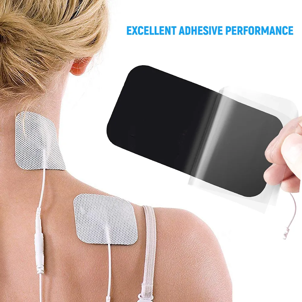 TENS Unit Electrode Pads - 50/2mm Pin, Conductive Gel Pads for Muscle ...