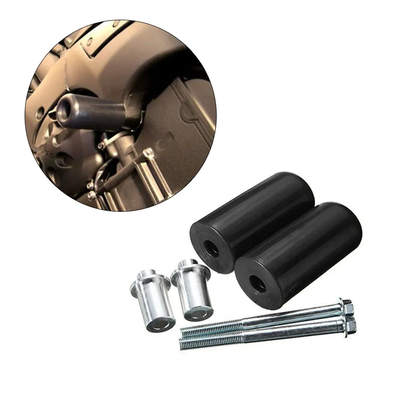 Motorcycle Frame Slider: 10mm Black Bolts Crash Protector for ...