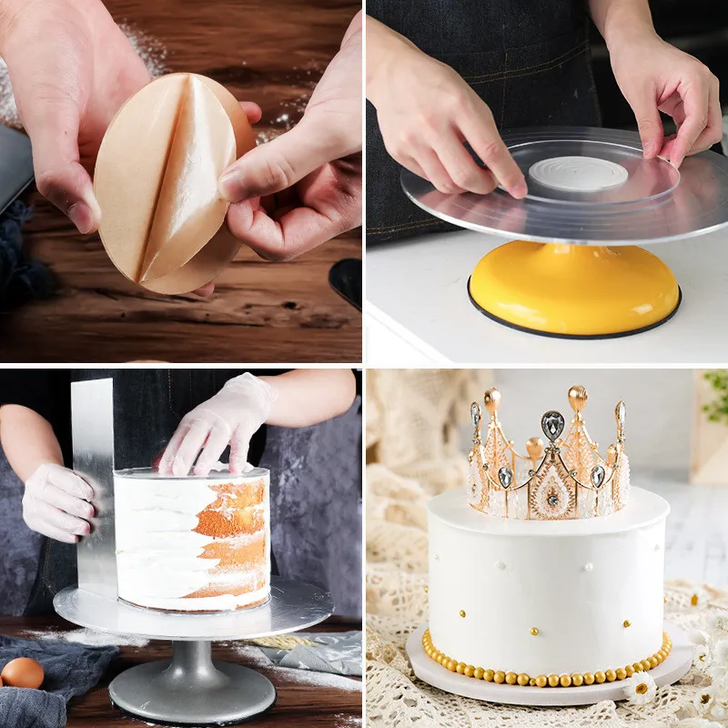 DHgate.com:2Pcs Round Acrylic Cake Discs Topper Reusable Cake Boards ...