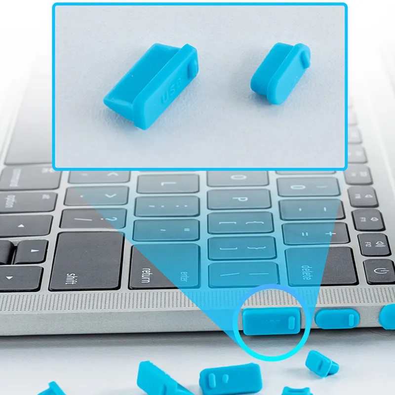 16-Piece Silicone Dust Plugs for Type-C, USB, HDMI, RJ45 Ports ...