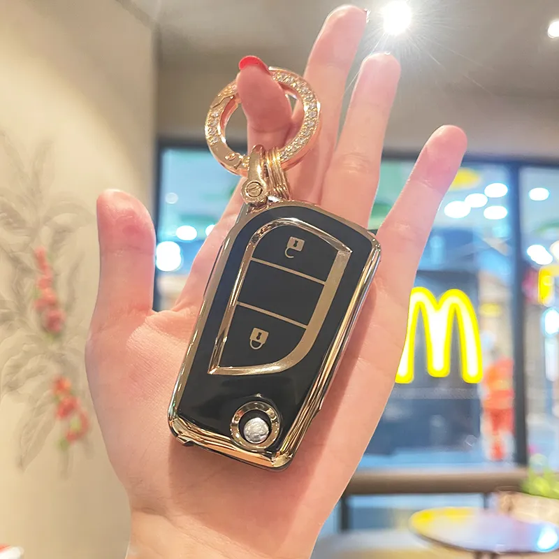 2 Buttons TPU Smart Car Key Case Cover Shell For Toyota Yaris Rav 4 ...