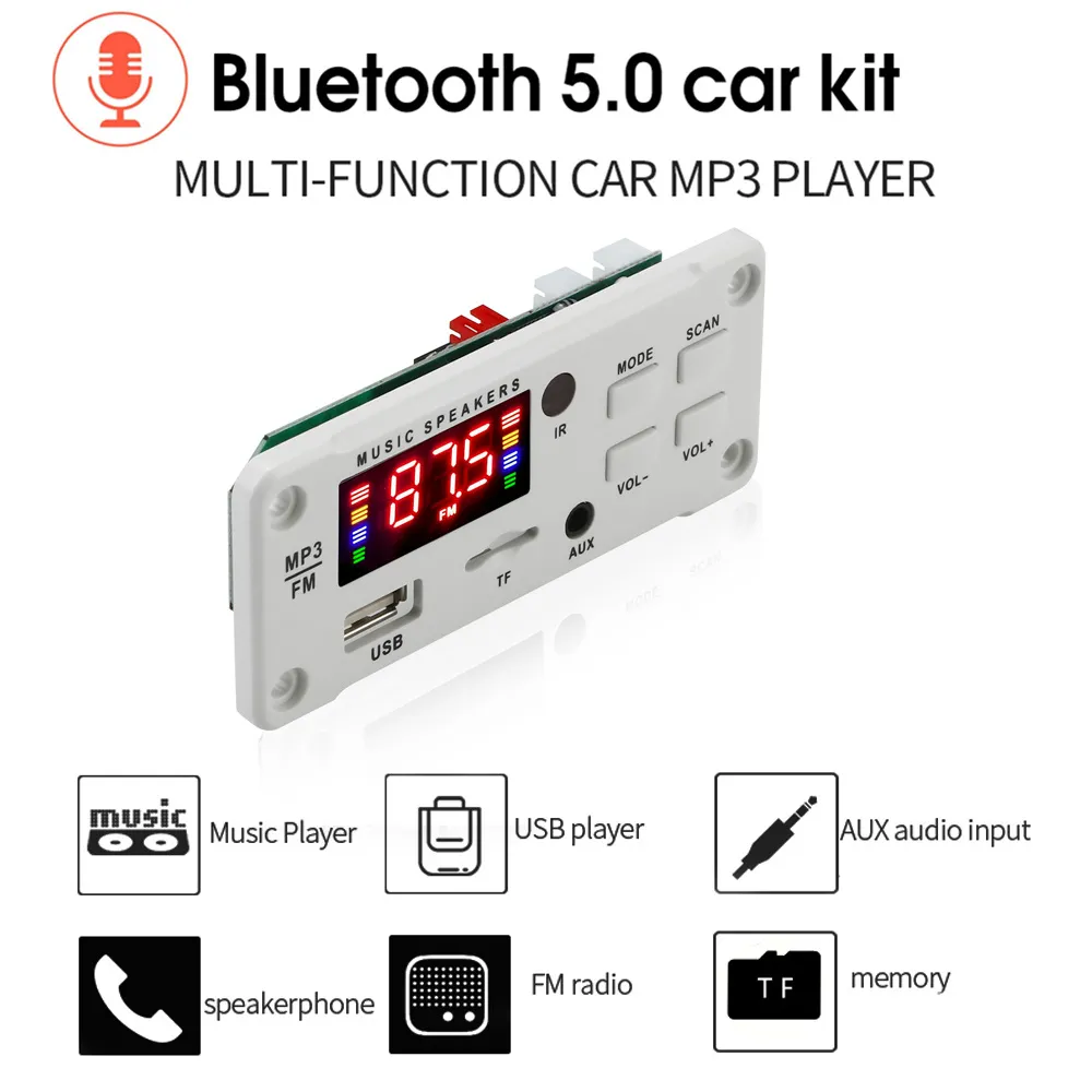 DHgate.com:50W Amp | 12V Car MP3 Decoder Board w/ Bluetooth 5.0 & USB ...