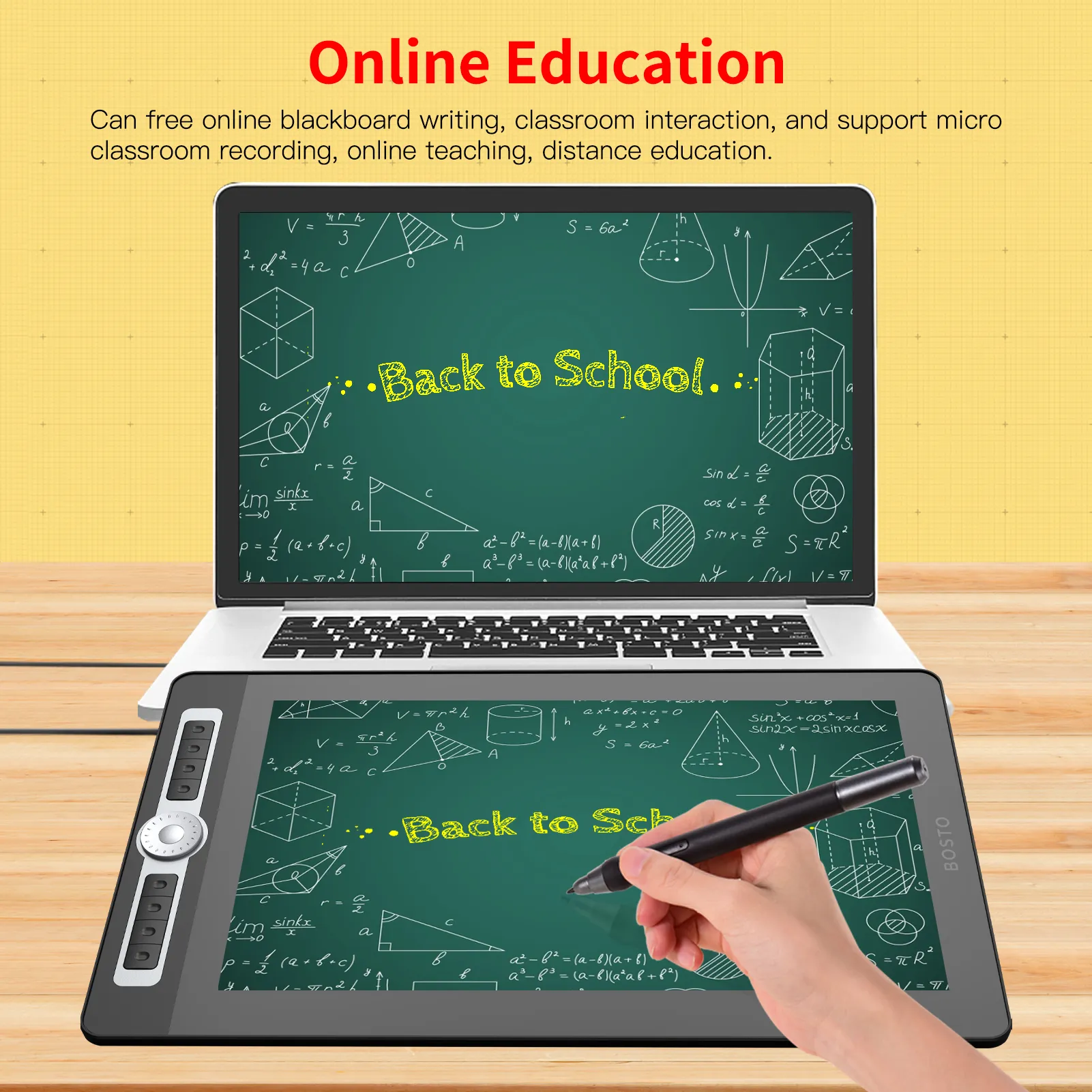 BOSTO 16HD Pro: 15.6 H-IPS LCD Drawing Tablet with 8192 Pressure Levels ...