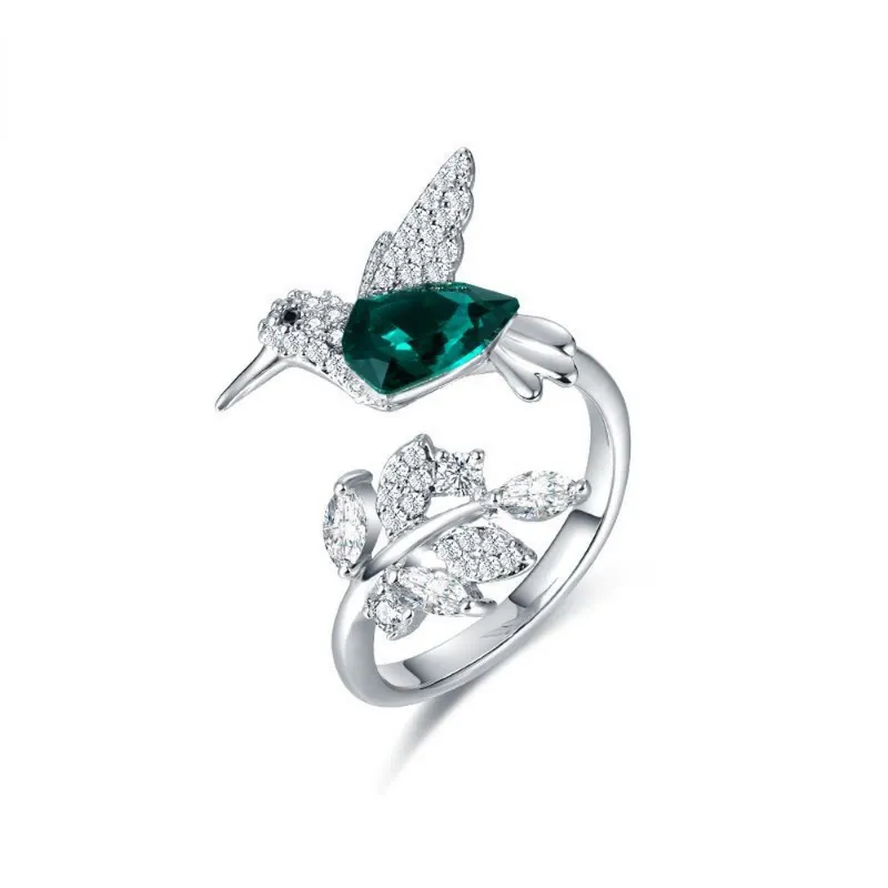 Adjustable Glass Filled Hummingbird Thumb Rings For... From ...