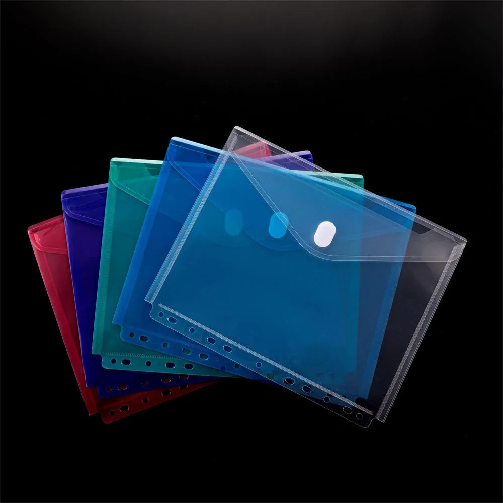 Transparent Plastic File Folders A4 Documents Sleeves Bag Protector ...