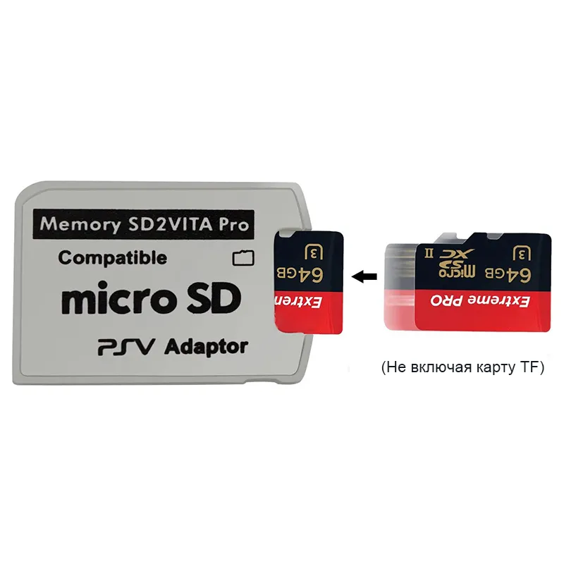 PS Vita SD Card Slot Adapter SD2VITA PSVSD Memory Card Adapter - Micro ...