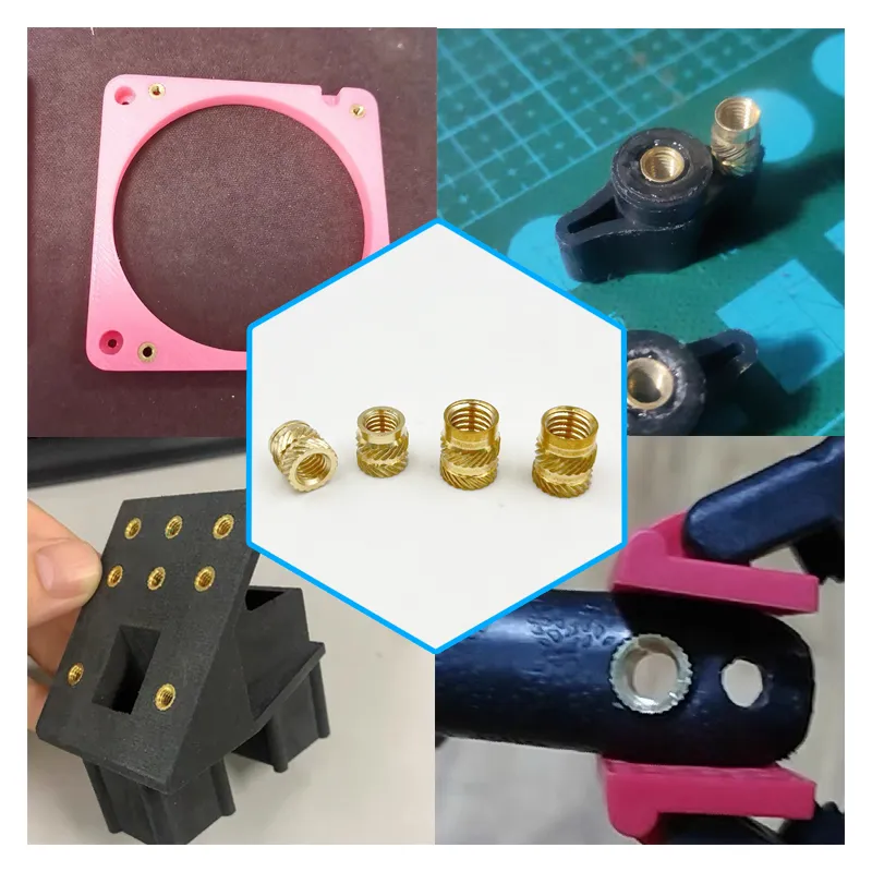 M2/M3/M4 Brass Heat Set Inserts Threaded Embedment 3D Printing Nuts Set ...