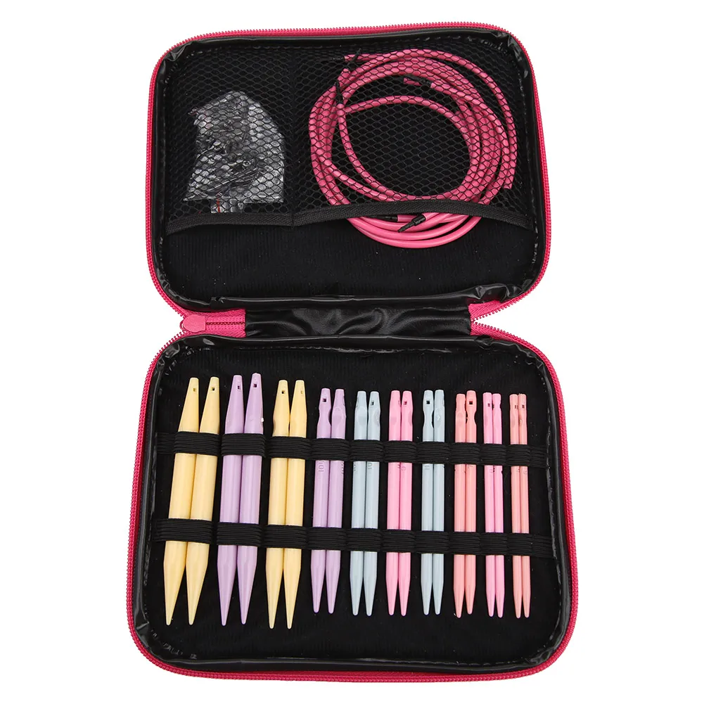 ABS Plastic Change Head Circular Knitting Needle Ring Set DIY Woven ...