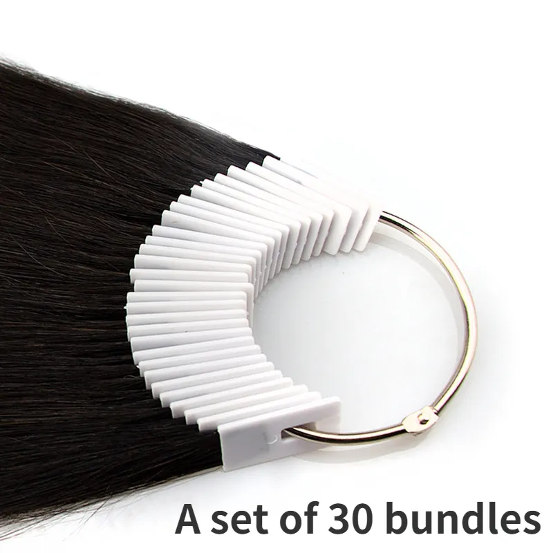 DHgate.com:Human Hair Swatch Hair Rings 30pcs Colored Strands for Hair ...