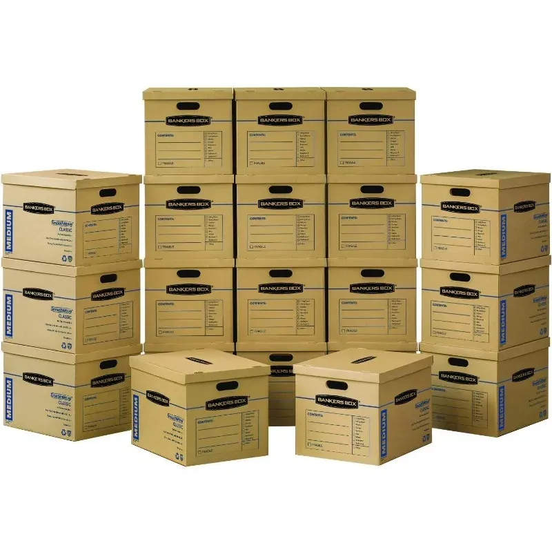 Bankers Box SmoothMove Classic Moving Boxes, 20 Pack, Tape-Free ...